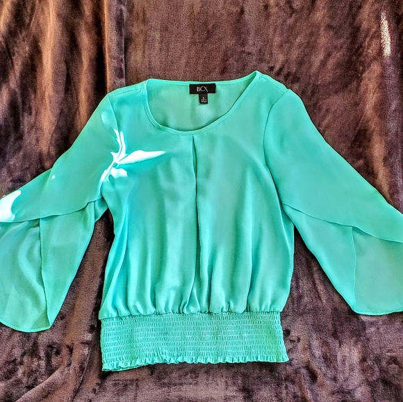 BCX | Tops | Aquamarine Elegant Blouse | Poshmark